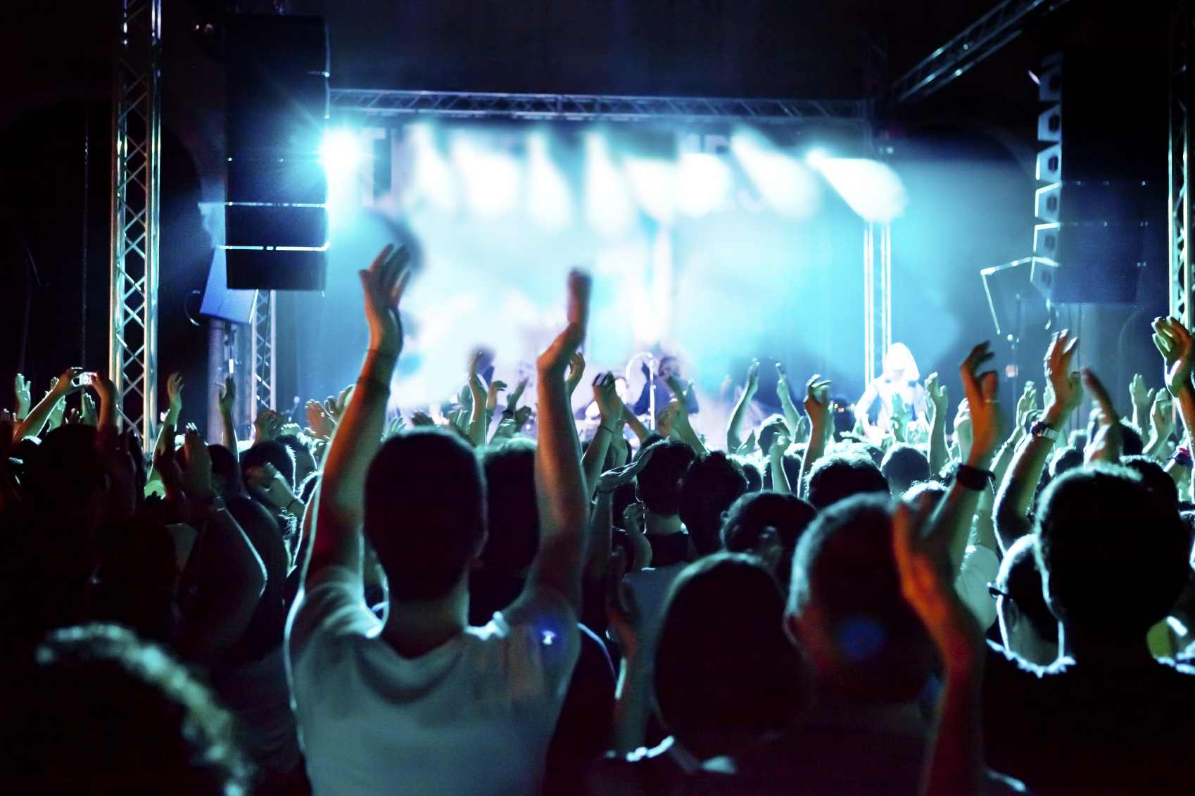Waving during the concert - Jennifer Paige